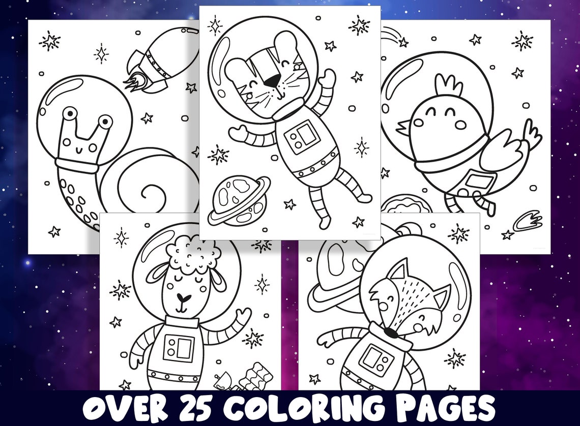 Space Coloring Pages, 25 Cute Kids Astronauts, Space and Astronomy ...