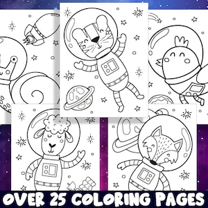 Space Coloring Pages, 25 Cute Kids Astronauts, Space and Astronomy ...