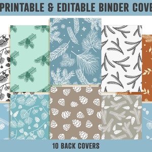 Binder Cover Printable Editable, 10 Covers+spines, Binder Insert ...