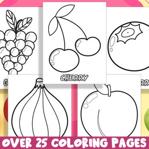 Fruit Coloring Pages: 25 Printable Fruit Coloring Pages for Preschool ...