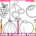 Fruit Coloring Pages, 25 Printable Fruit Coloring Pages for Preschool ...