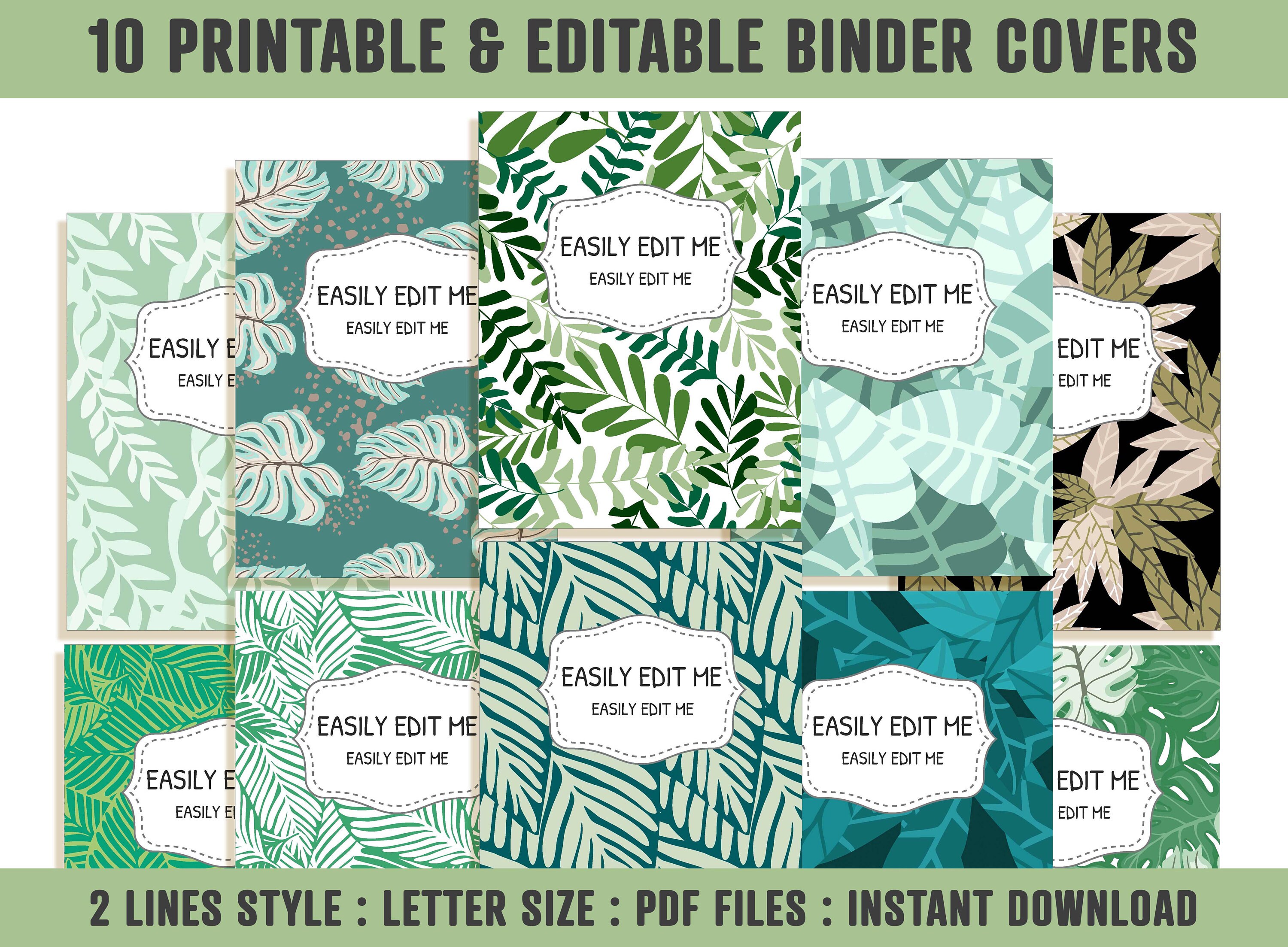 Printable Binder Cover Inserts