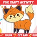 Cute Fox Craft Activity - Color, Cut, and Glue for Prek to 2nd Grade ...