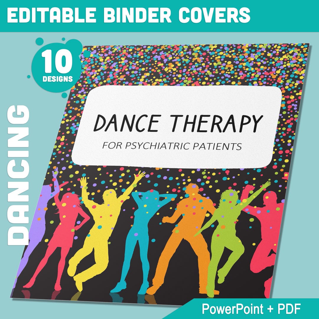 10 Editable Dancing Binder Covers, Includes 1, 1.5, 2" Spines ...