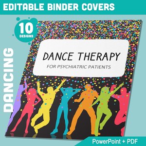 10 Editable Dancing Binder Covers, Includes 1, 1.5, 2" Spines ...
