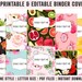 Fruit and Floral Binder Cover, 10 Printable & Editable Binder Covers ...