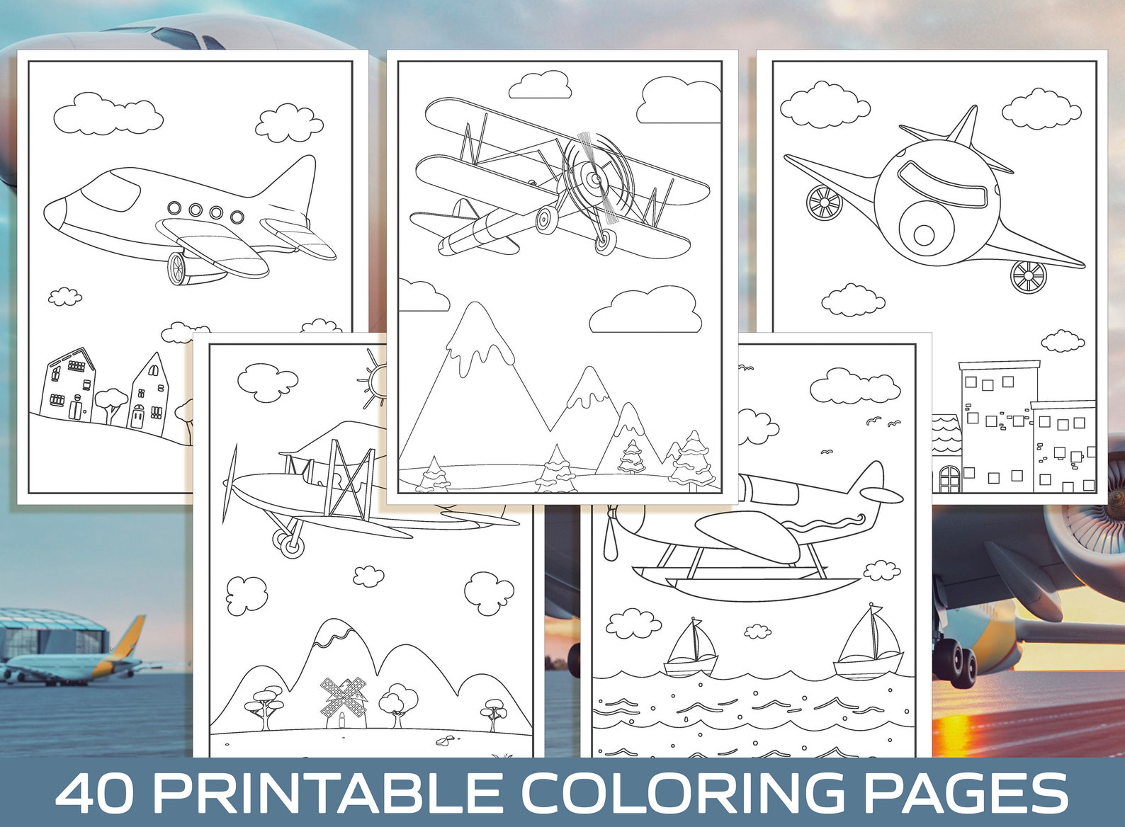 Airplane Coloring Pages 40 Printable Airplane Coloring Pages for Kids ...