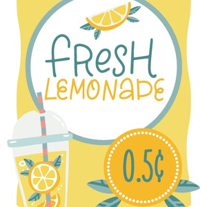 Editable Lemonade Stand Printable Kit: Summer Activity, Dramatic Play ...