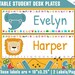Student Desk Plates, 30 Printable/editable Animals Faces Classroom Name ...