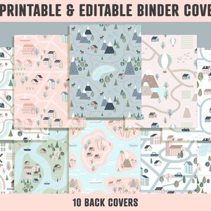 Adventure Binder Cover, 10 Printable & Editable Binder Covers + Spines ...