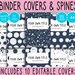 10 Editable Circles and Dots Binder Covers, Includes 1", 1.5", 2 ...