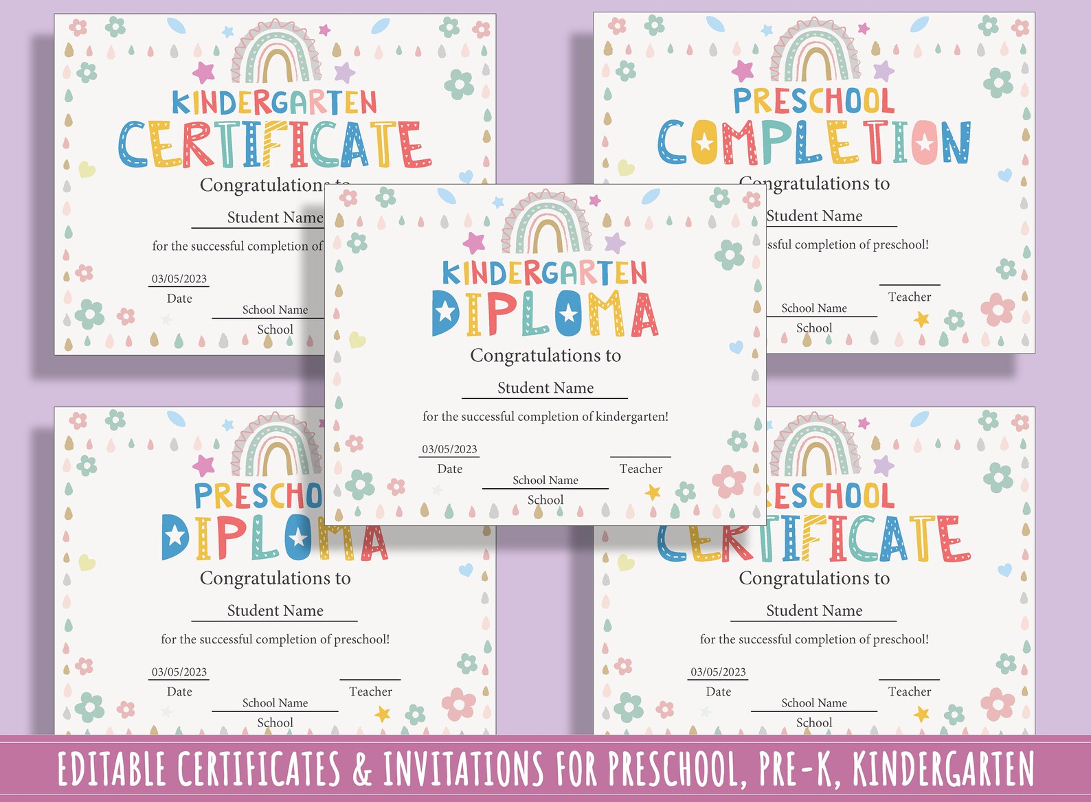 Diploma Certificate and Invitation Templates for - Etsy