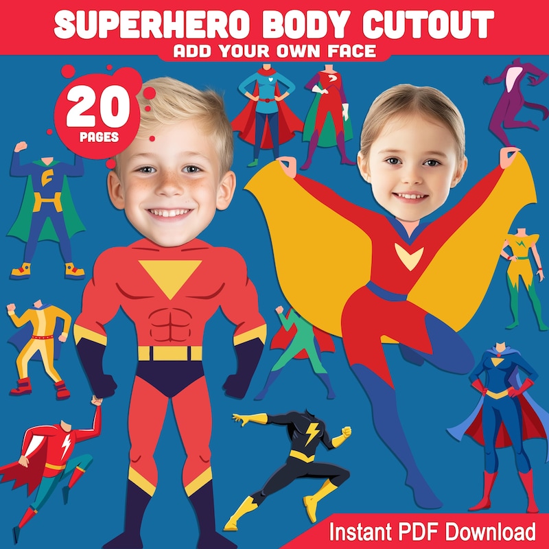 Superhero Cut Outs for Kids - Etsy