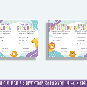 37 Pages of Editable Diploma, Certificate, and Invitation Templates for ...