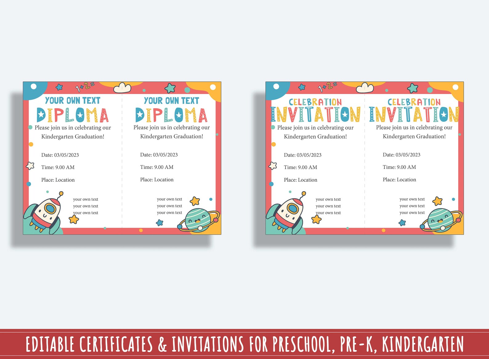 Editable End of Year Awards for Pre-k or Kindergarten Graduation ...