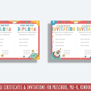 Editable End of Year Awards for Pre-k or Kindergarten Graduation ...
