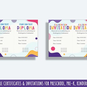 Pre K Graduation Certificate, Kindergarten Certificates Completion ...