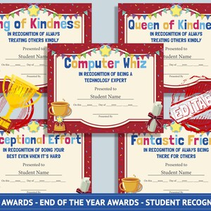 Editable Class Superlatives Awards, End of the Year Classroom Awards ...