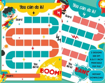 Superhero Sticker Chart - Etsy