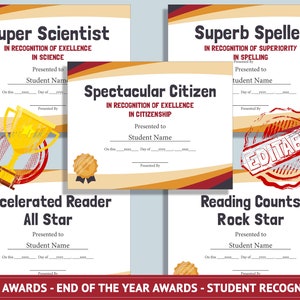 Editable Last Day of School Certificate, End of the Year Awards ...