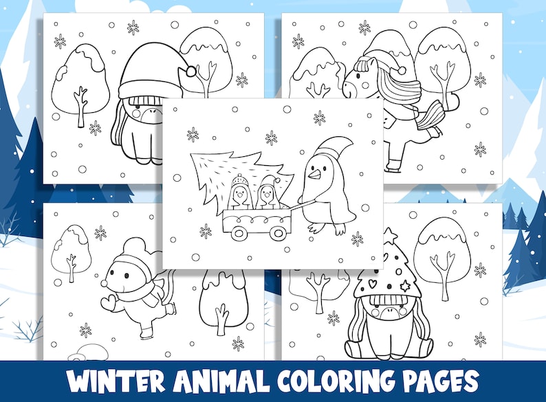 Arctic Adventures: 20 Playful Winter Animal Coloring Pages for Kids ...
