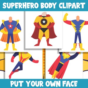 Superhero Body Clipart Collection for Prek to 6th Grade, 20 Pages, PDF ...