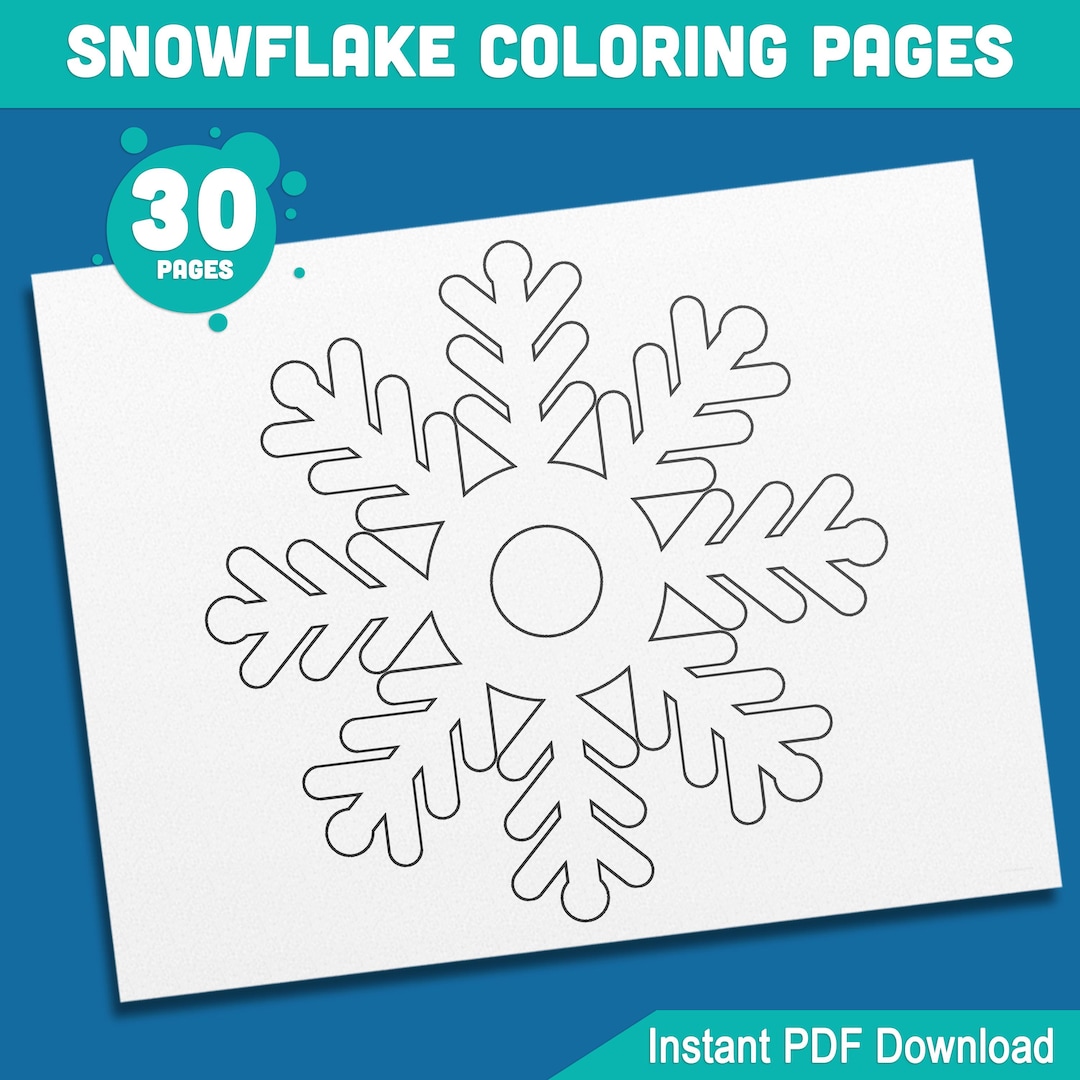 30 Snowflake Coloring Pages for Preschool and Kindergarten – High ...