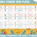 Student Desk Plates, 30 Printable/editable Cute Cartoon Animals ...