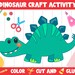 Cute Baby Dinosaur Craft Activity Color, Cut, and Glue for Prek to 2nd ...