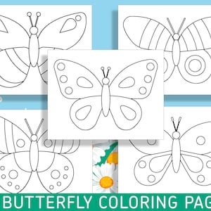 Butterfly Coloring Pages: 25 Simple Designs for Kindergarten ...