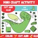 Cute Dino Craft Activity Color, Cut, and Glue for Prek to 2nd Grade ...