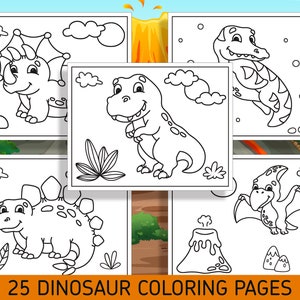 Roar-some Fun for Kids 25 Easy Dinosaur Coloring Pages for Kindergarten ...