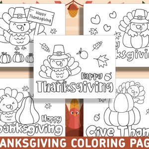 15 Festive Thanksgiving Coloring Pages for Preschool, Kindergarten ...