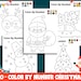 Jolly Holiday Colors: Simple Christmas Color by Number for Little ...