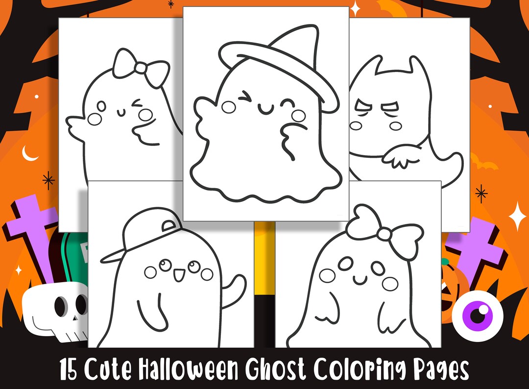 15 Cute Halloween Ghost Coloring Pages, Perfect for Preschool and ...