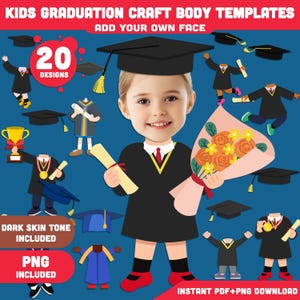 Printable Graduation Craft for Kids, Body Cutout Templates to Add Your ...