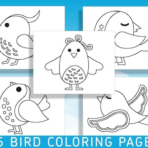 Bird Coloring Pages: 25 Fun and Easy Activity Sheets for Kindergarten ...
