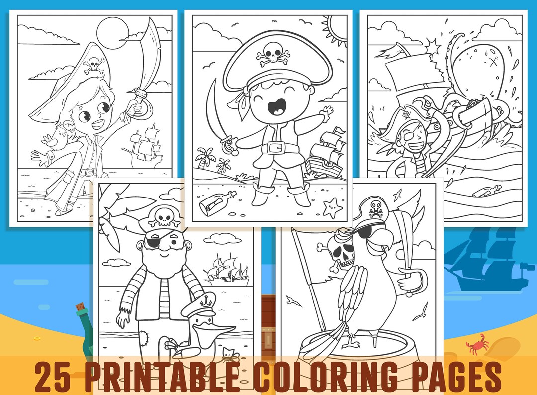 Pirate Coloring Pages 25 Printable Pirate Coloring Pages for Kids, Boys ...