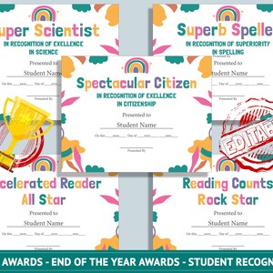 Editable End of Year Classroom Awards - End of the Year Awards ...
