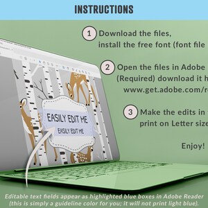 Cute Animal and Forest Binder Cover, 10 Printable & Editable Binder ...
