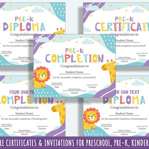 37 Pages of Editable Diploma, Certificate, and Invitation Templates for ...