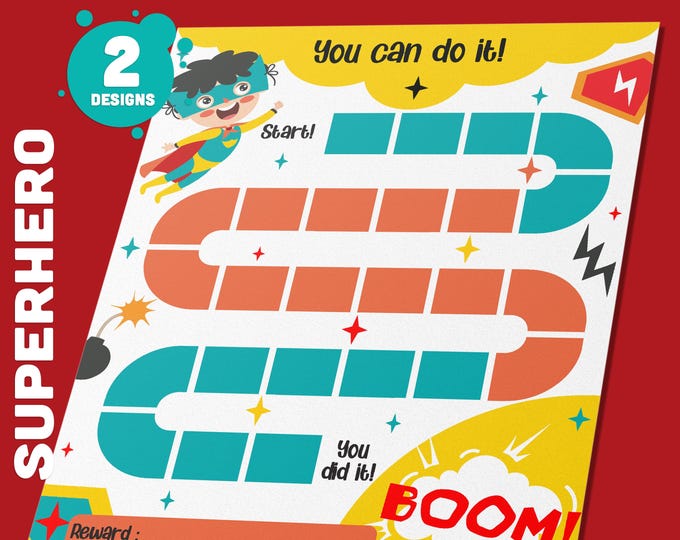 Editable Superhero Chore Chart Reward Chart Personalise the Name Etc ...