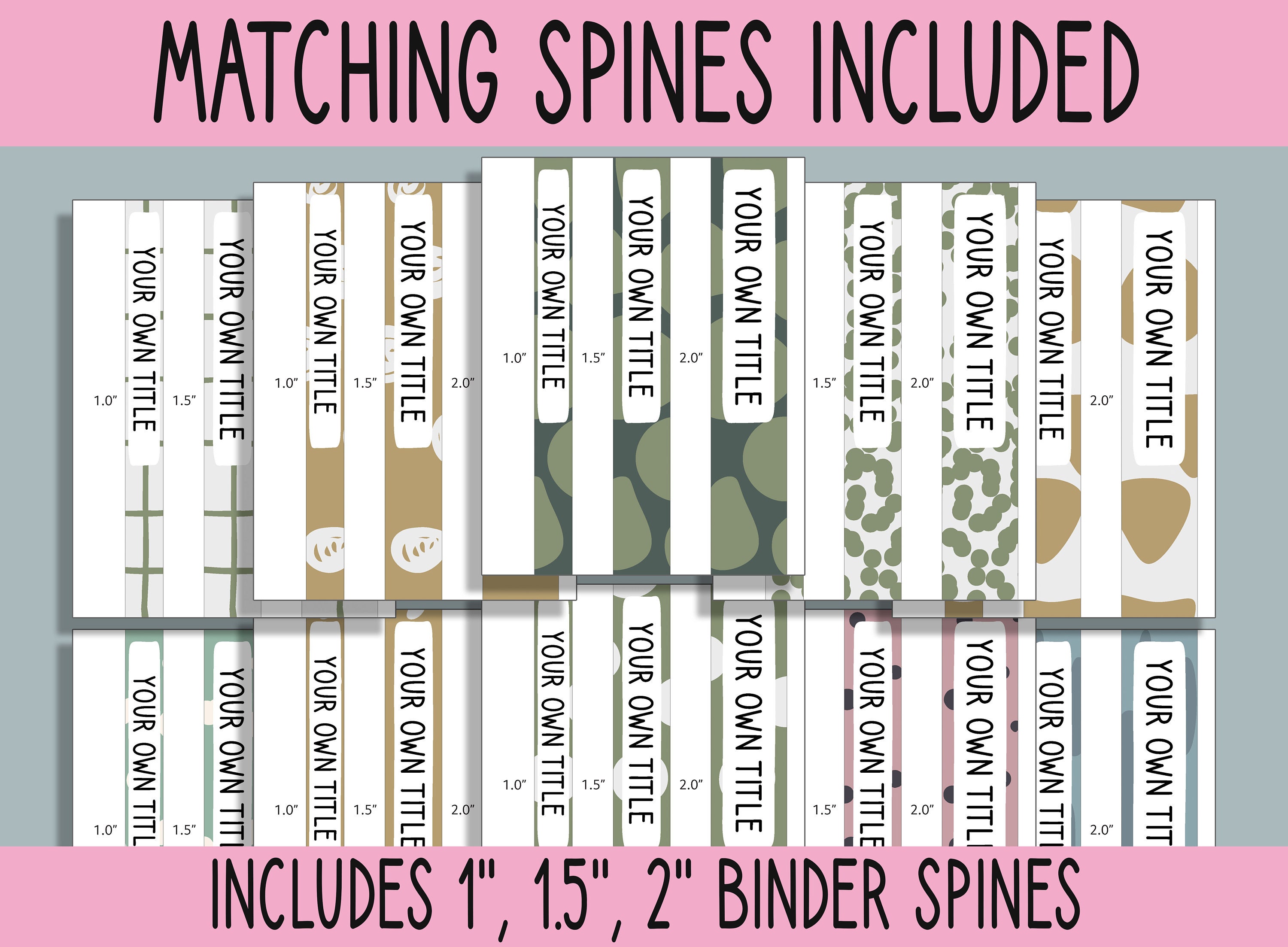 10 Editable Organic Theme Binder Covers Includes 1 - Etsy