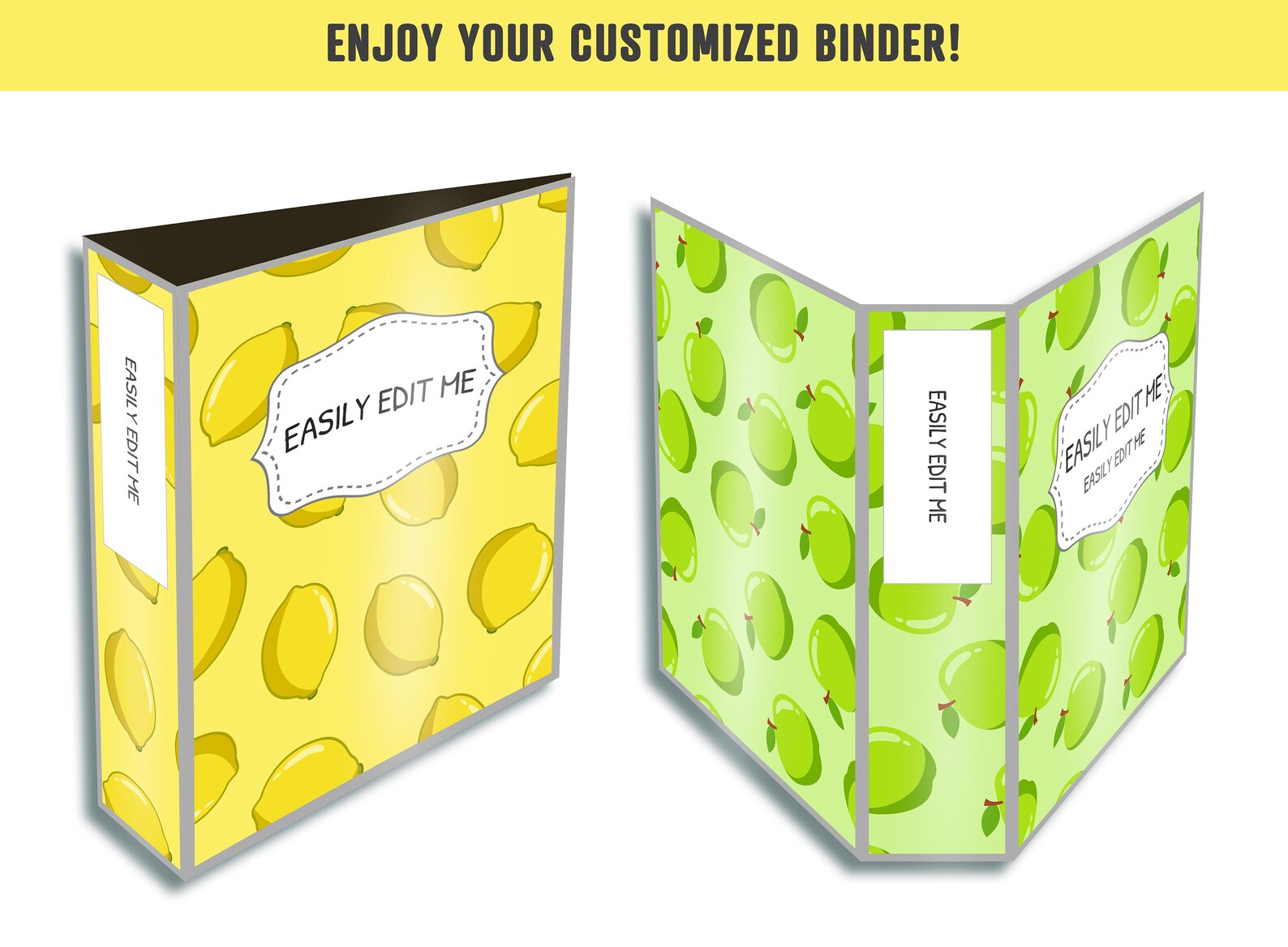 Binder Cover Printable Editable 10 Coversspines Binder - Etsy