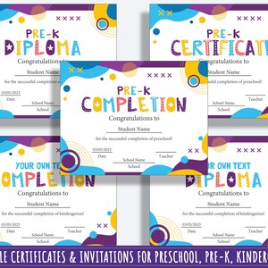 Editable End of the Year Awards Kindergarten Diploma Promotion ...