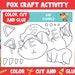 Cute Fox Craft Activity - Color, Cut, and Glue for Prek to 2nd Grade ...