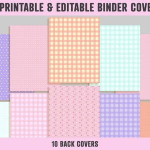 Planner Cover Printable, 10 Printable & Editable Binder Covers+spines ...