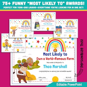 Funny “most Likely To” Award Certificates – 75 Hilarious Editable ...