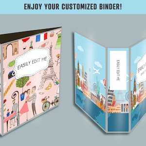 Travel to World, Cultural Travel Binder Cover, 10 Printable & Editable ...