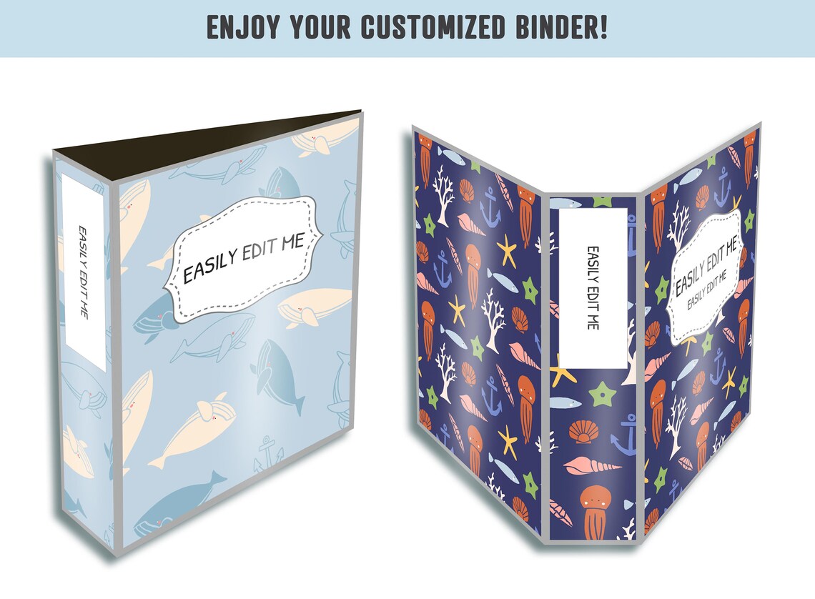 Binder Cover Animal 10 Printable/editable Coversspines - Etsy